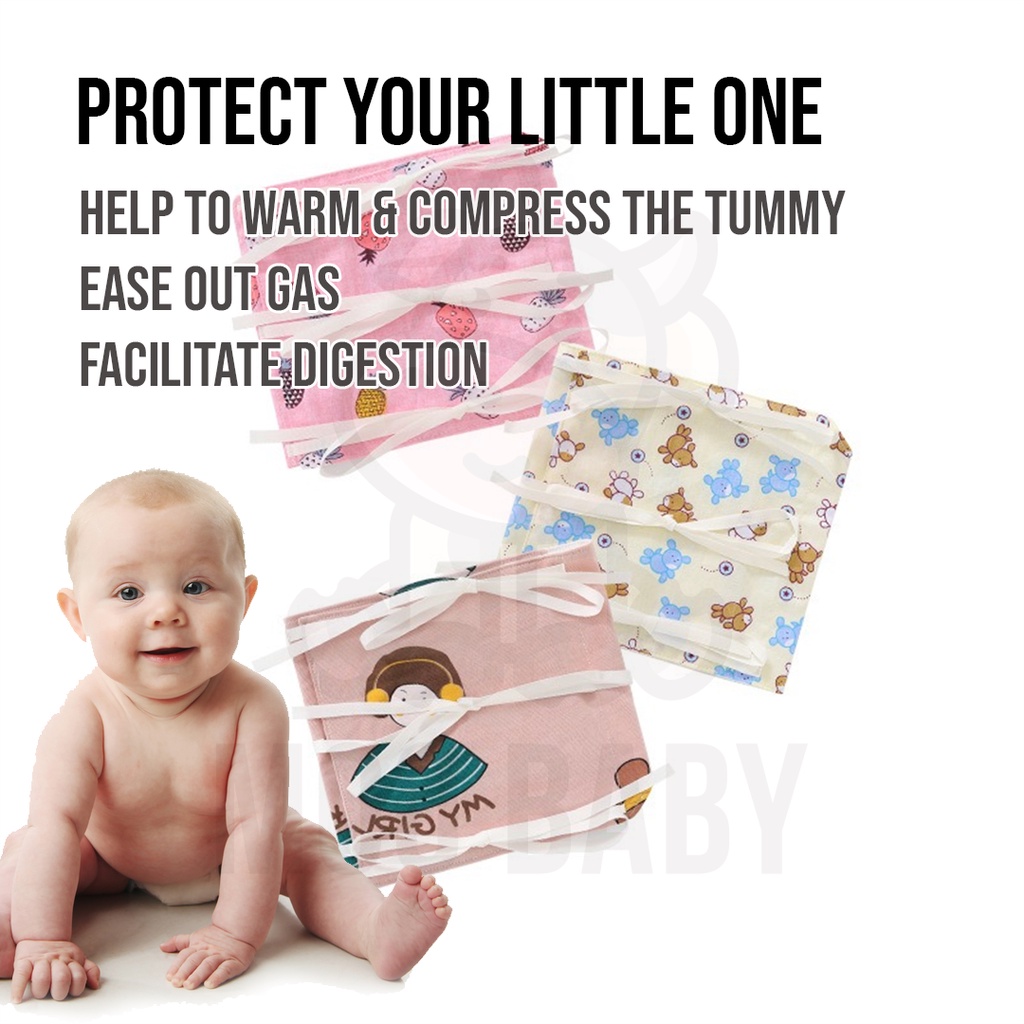 Moo Baby Binder Barut Perut Bertali Cotton Barut Perut Baby Belly Cover ...
