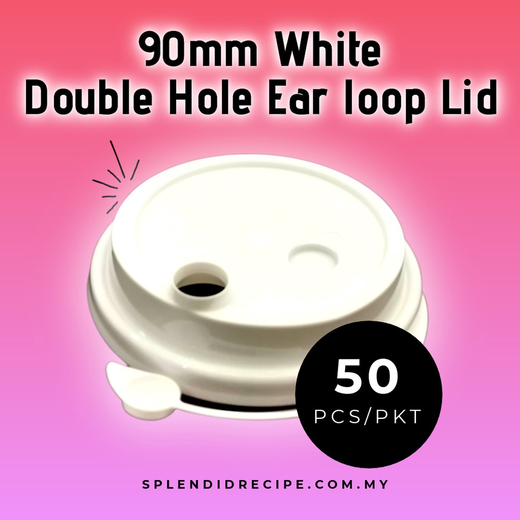 90mm Double Hole Ear Loop PET Lids for 12oz/16oz/22oz 90mm PET ...