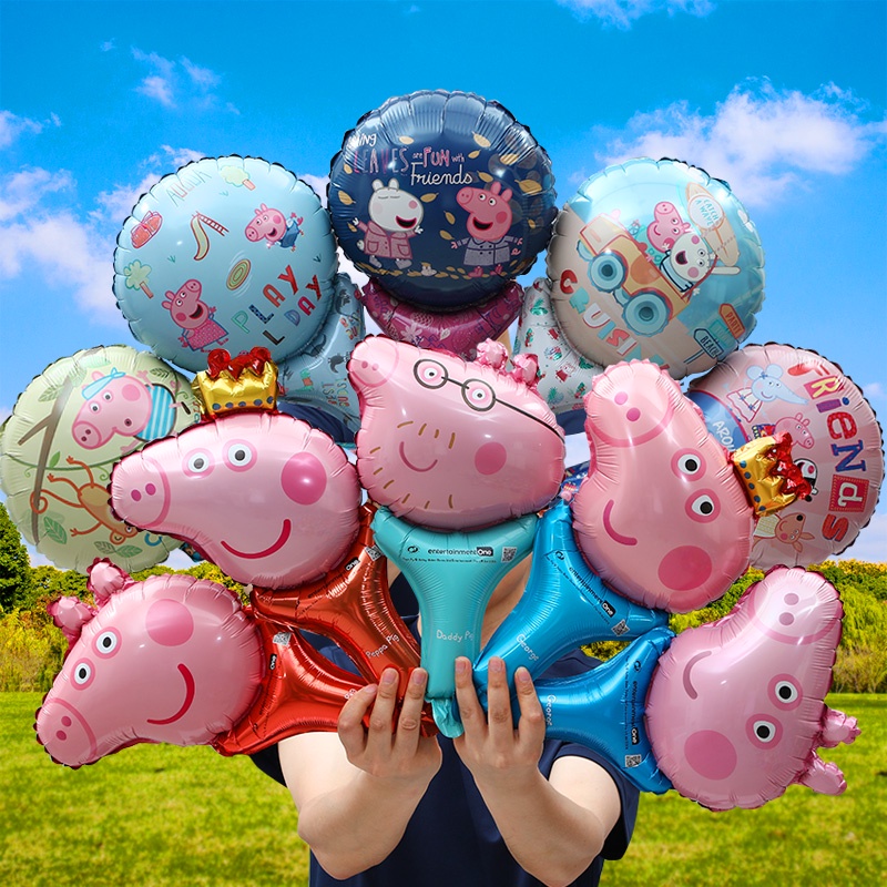 [KT] 10 Pieces Pack Free Blowing Straws Children Cartoon Peppa Pig Hand ...