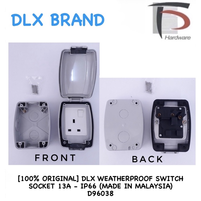 [100% ORIGINAL] DLX WEATHERPROOF SWITCH SOCKET 13A - IP66 (MADE IN ...