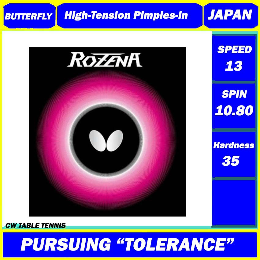 Butterfly Rozena pursuing "tolerance" High-Tension Pimples-in Rubber ...