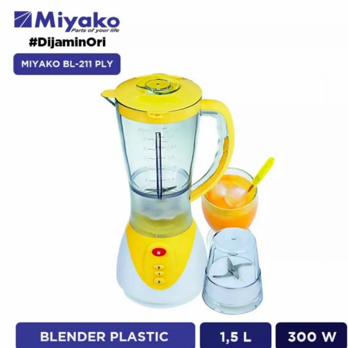 Miyako BL 211 PLY Plastic Blender 1. 5 Liter Mini Blender BL-211 PLY ...