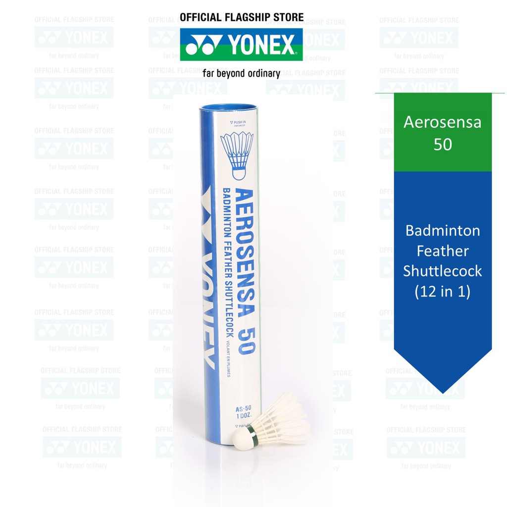Yonex Aerosensa 50 Badminton Feather Shuttlecock (12 In 1)|Bola Badminton/Bola Bulu Tangkis AS50 ...