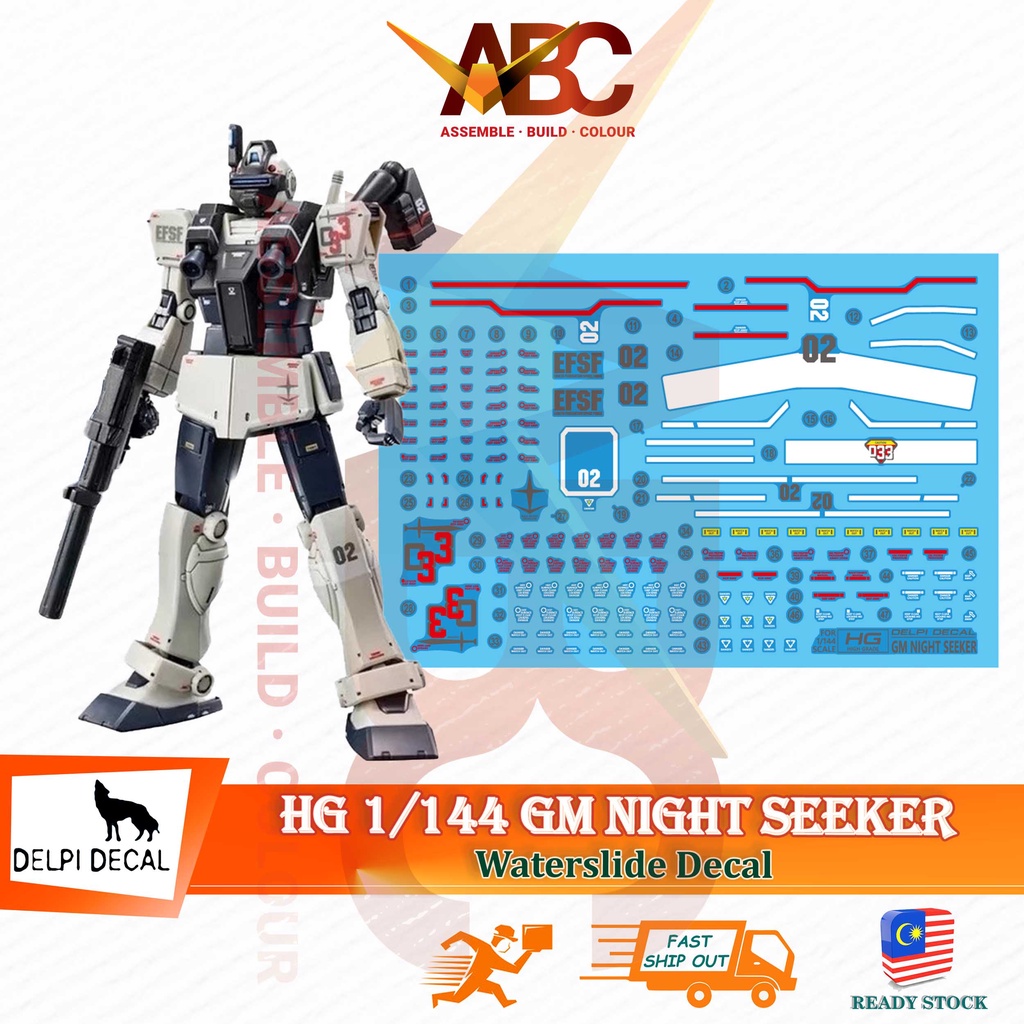 [Delpi] Waterslide Decal - HG 1/144 GM Night Seeker (From Korea) HGGTO GTO Origin RGM-79V Model ...