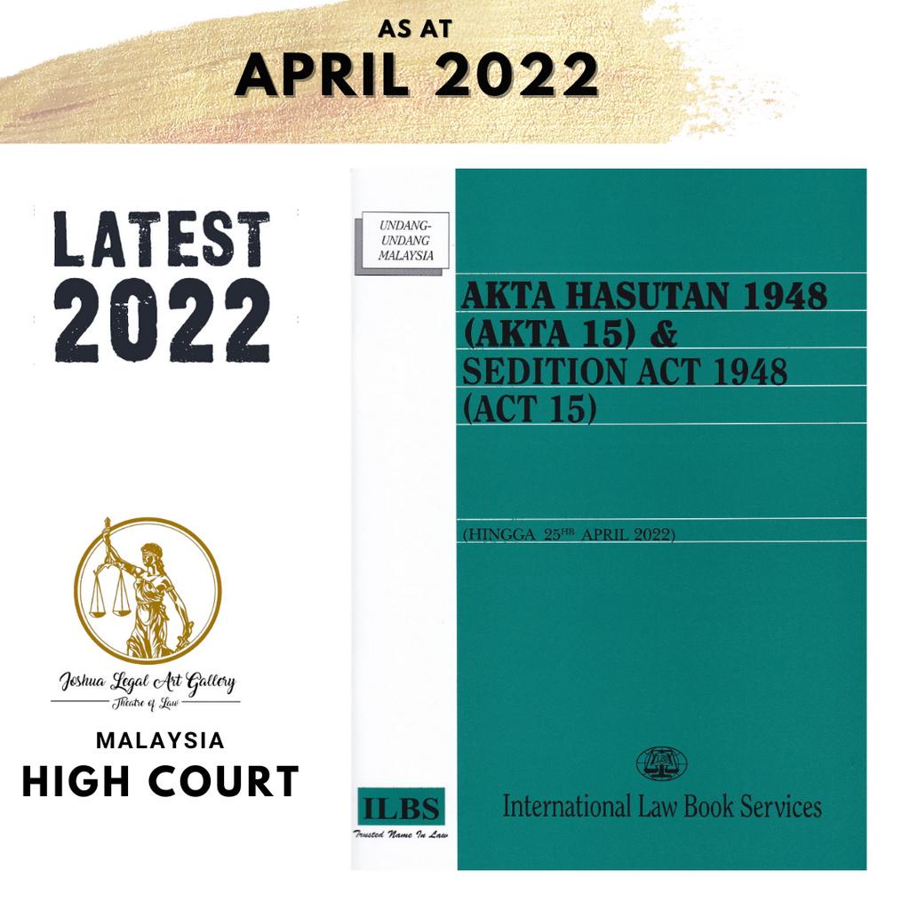 Akta Hasutan 1948 (Akta 15) [Hingga 25hb April 2022] | Shopee Malaysia