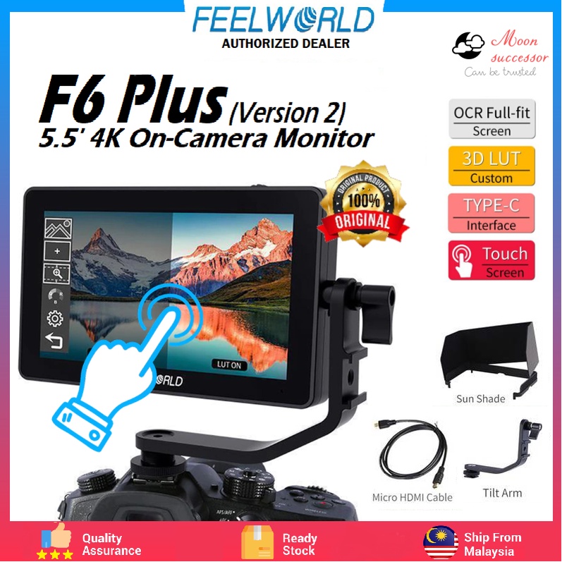 Feelworld F6 Plus / F6+ Version 2 Touch Screen DSLR Camera Field ...