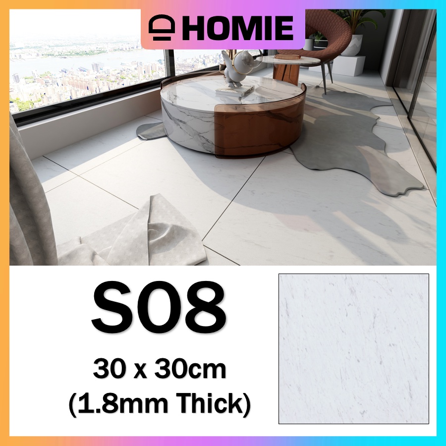 [54PCS PER BOX] Vinyl Flooring Floor Sticker Vinyl Jubin Lantai Mozek ...