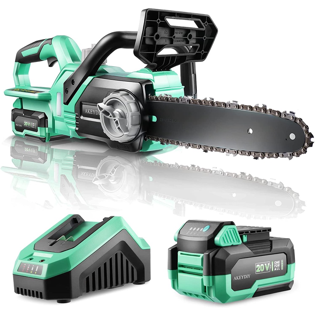 Upgrade Cordless Electric Chainsaw 10 inch Professional Battery Powered ...