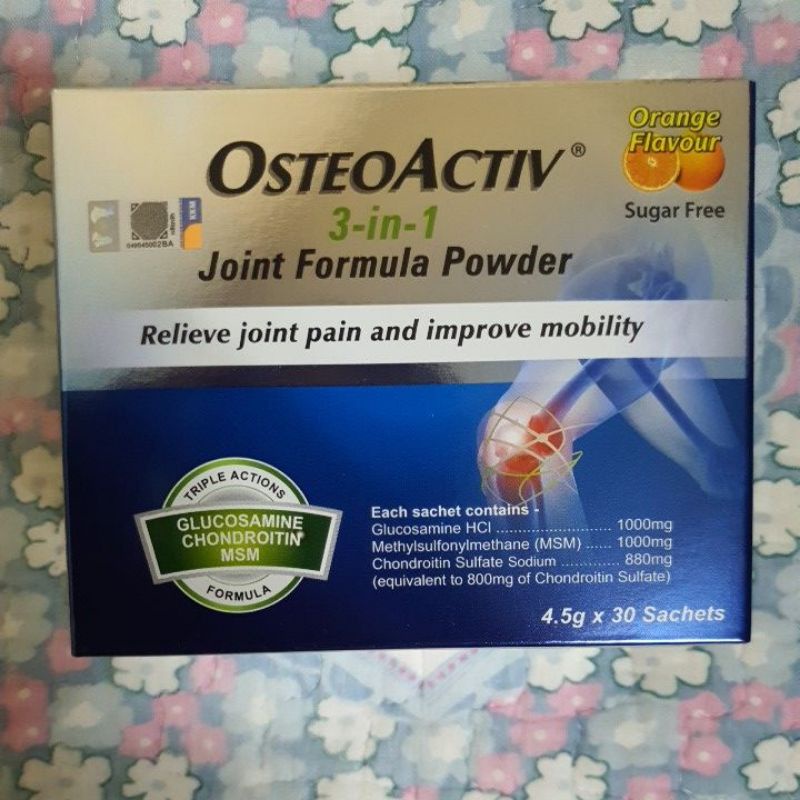 OsteoActiv 3 in 1 Joint Formula Powder 30sachets (Expiry Date:12/2026 ...