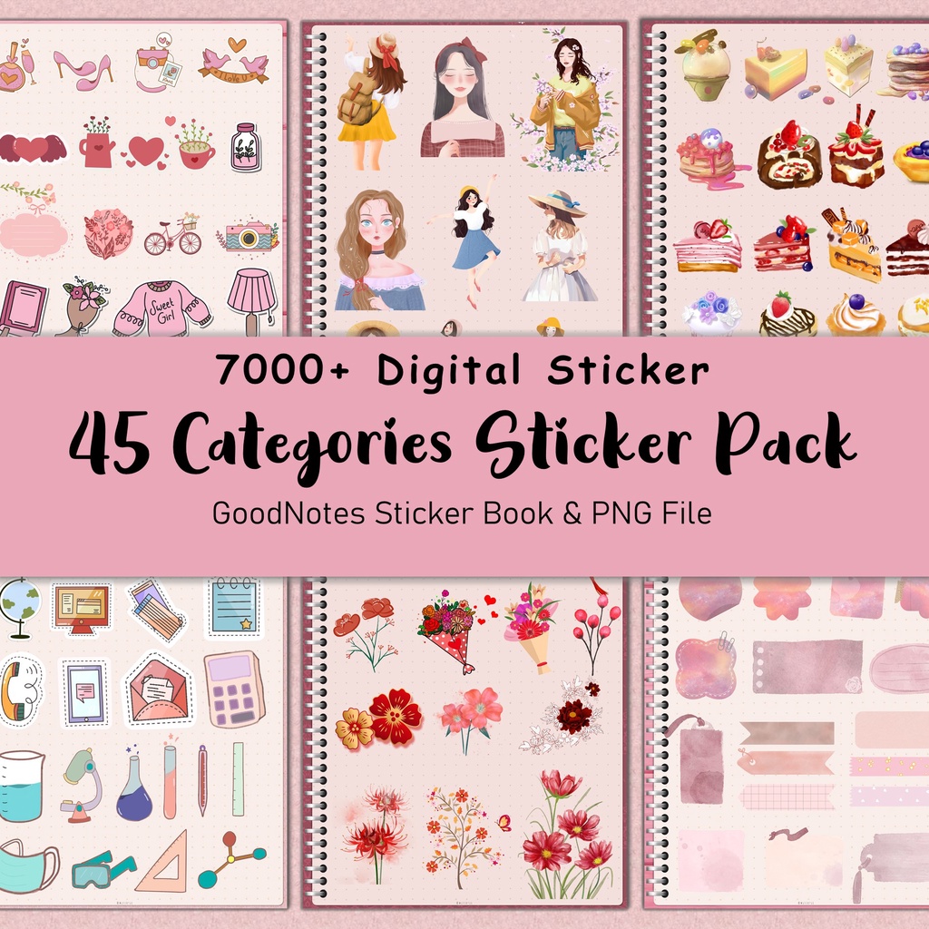 Digital Planner Sticker Book Pack GoodNotes Notability Samsung Tab ...