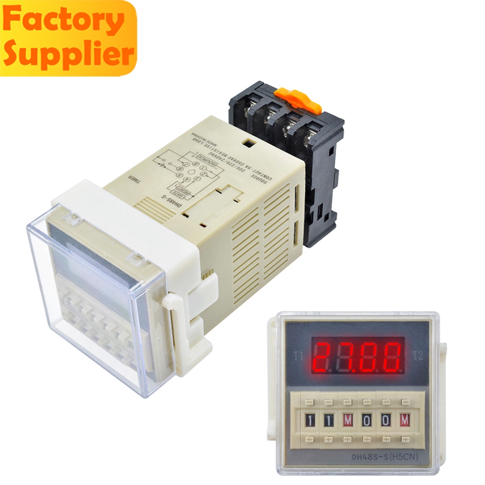 New DH48S-S Digital AC 220V Precision Programmable Time Delay Relay with Socket Base | Shopee ...
