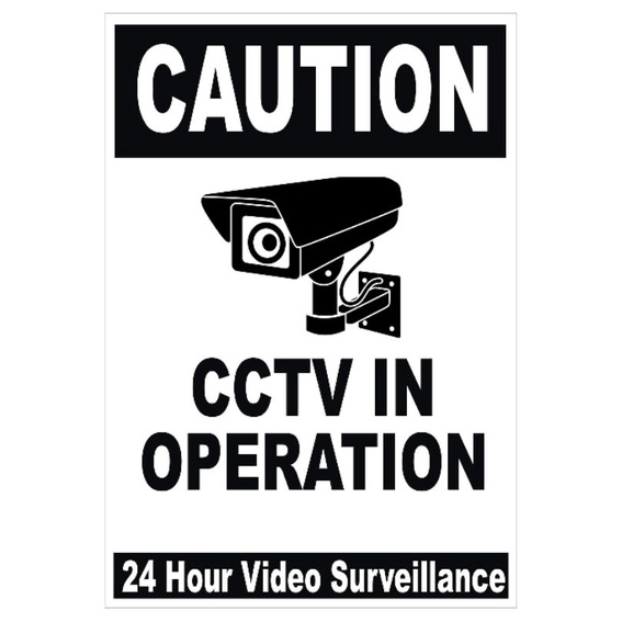 A4 signage white signage PVC material cctv white please press doorbell ...