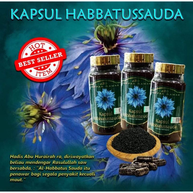[ READY STOCK ] Kapsul Habbatussauda 400mg 60 Kapsul Original 100% ...
