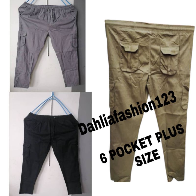 CARGO READY STOCK PLUS SIZE 6 POCKET JOGGER DAN SLACK | Shopee Malaysia