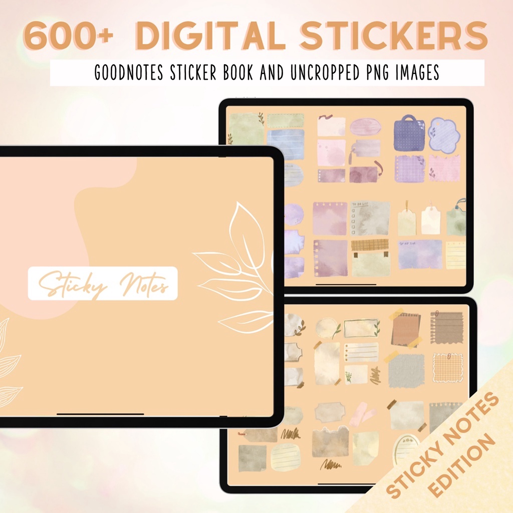 Digital Stickers Pack Sticky Notes Edition for GoodNotes, Notability ...