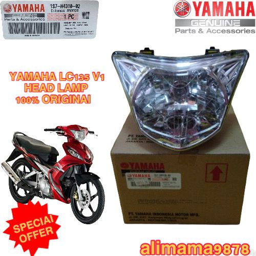 YAMAHA LC135 135LC V1 LAMP HEAD ASSY WITH SOCKET 100% ORIGINAL HLY (1S7-H4310-02) | Shopee Malaysia