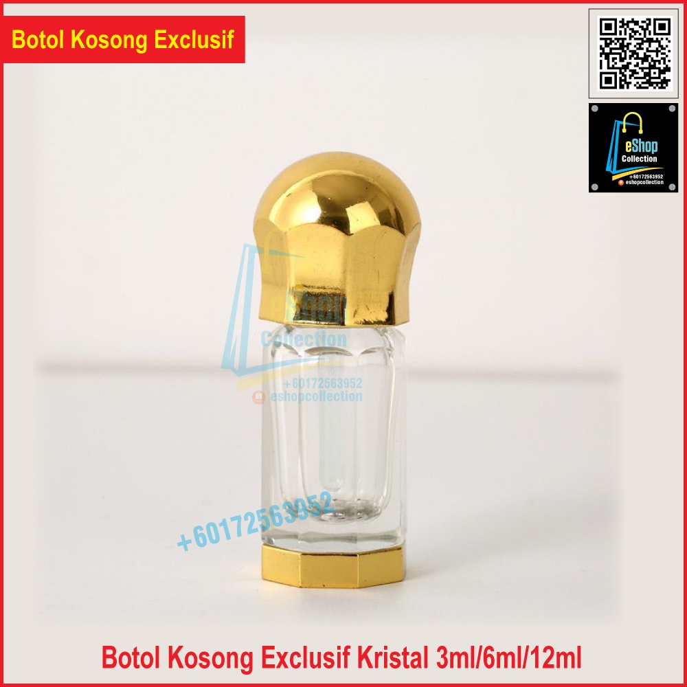 Btl Kosong Exclusif Kristal New 3ml/6ml/12ml Botol Bottle | Shopee Malaysia