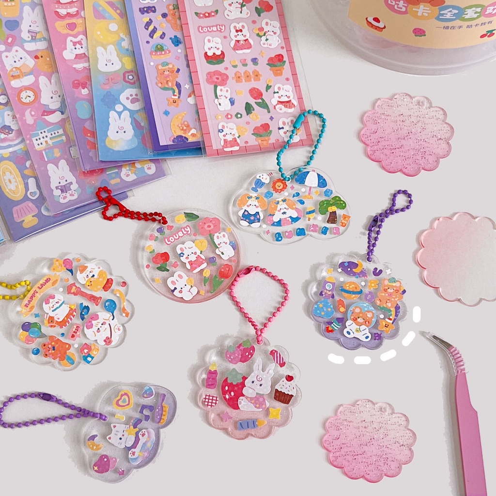 AMA Goo Card DIY Set Gift Package Korean Ins MOMO Cartoon Stickers Set ...