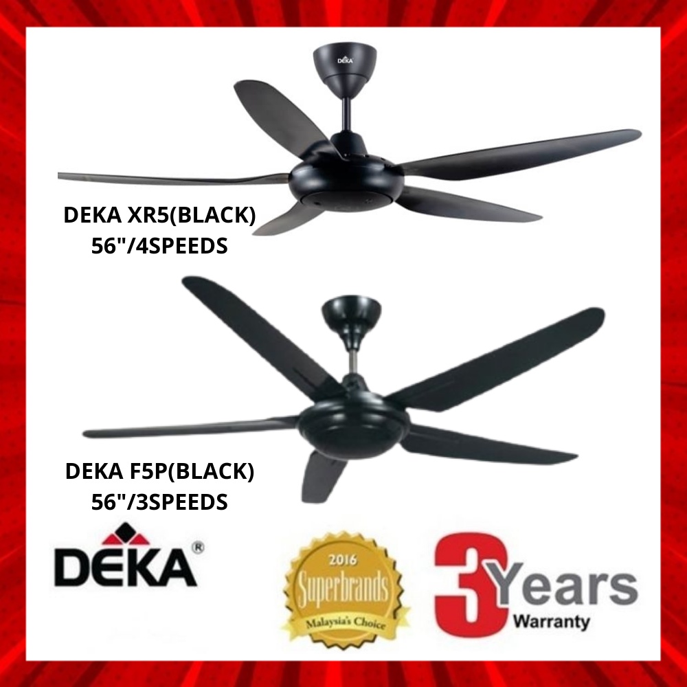 DEKA KRONOS F5P/XR5/F5X CELLING FAN C/W REMOTE CONTROL(BLACK)Kipas ...