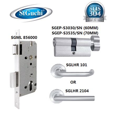 St Guchi Mortise Lock Set / Complete Lock Set / Thumbnail Turn w/ Lock ...