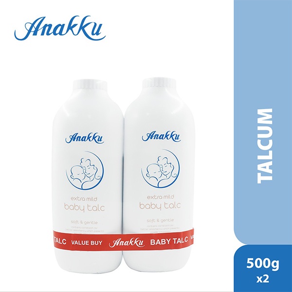 Anakku Baby Talcum | Bedak Talkum Bayi 500g x 2 TP500 | Shopee Malaysia