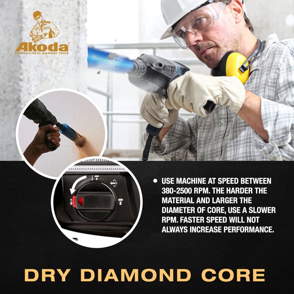 AKODA DRY CORE BIT ( SDS PLUS ) 66x260MM - 76x260MM / AKODA HEAVY DUTY ...