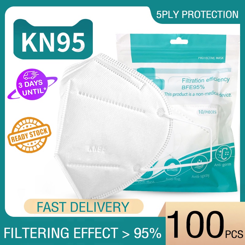 [Local Stock] 100PCS KN95 Mask 5ply 5D Butterfly Protective Reusable ...