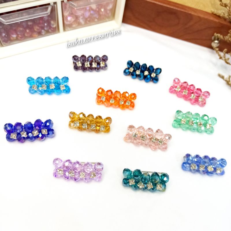 Crystal mini Brooch/ Chin Pin (Stainless) | Shopee Malaysia