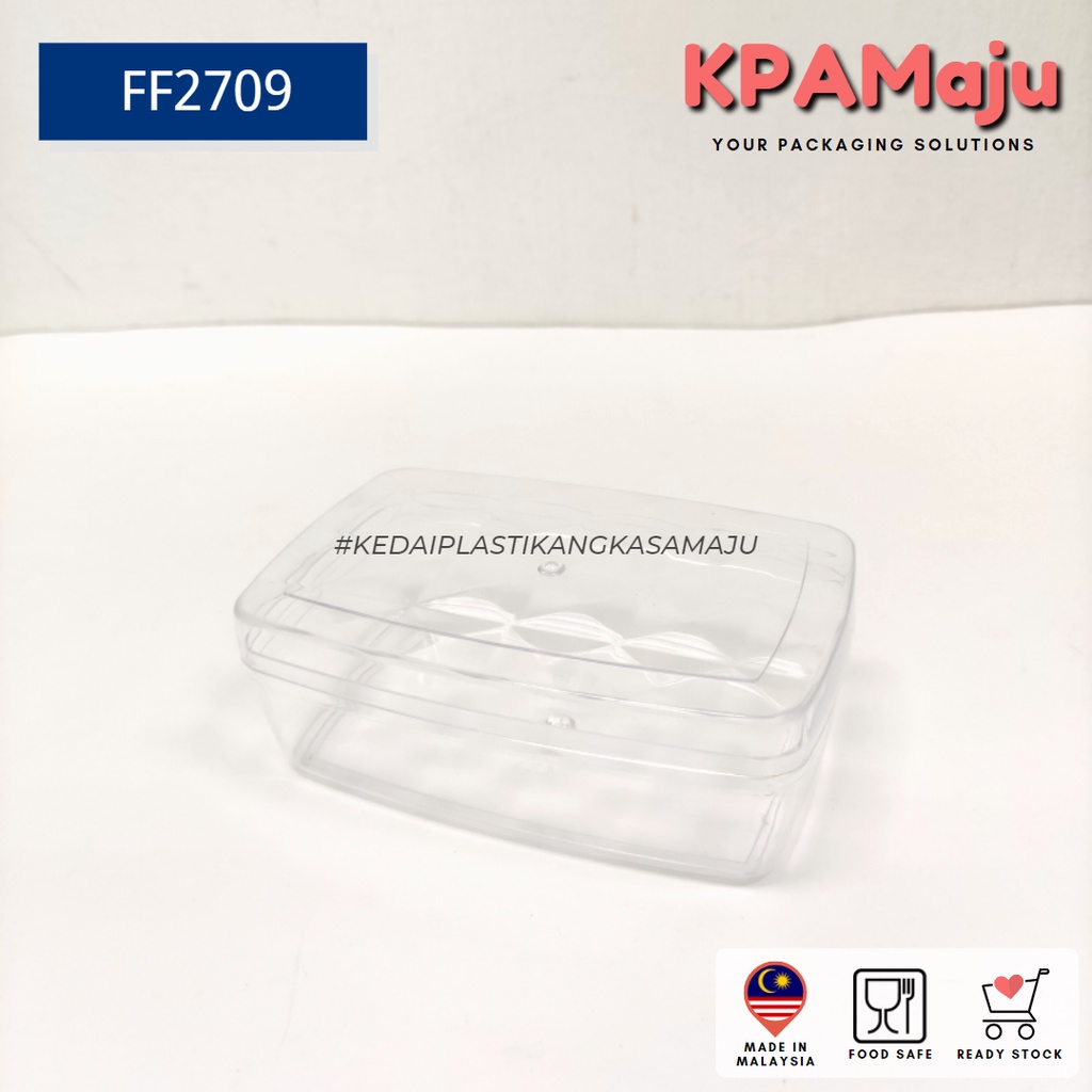 [48 Sets/carton] FF2709 - Bekas Kuih Raya / Cookies Rectangle Container / Rectangular PS ...