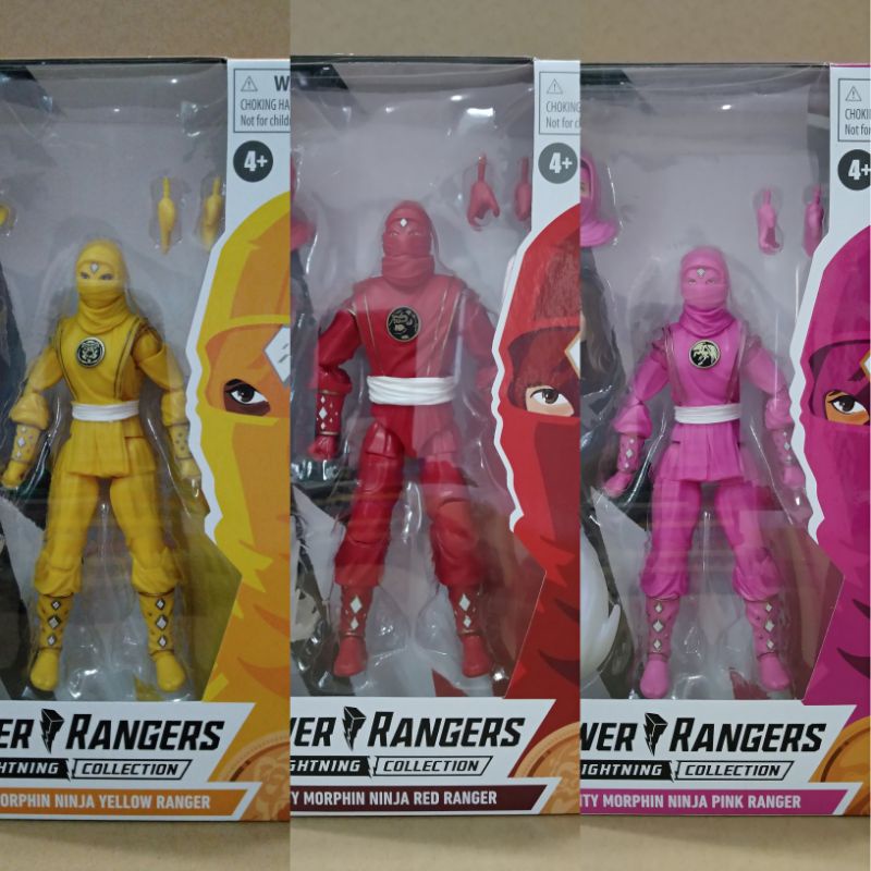 Power Rangers Lightning Collection Ninjetti Mighty Morphin RED PINK ...