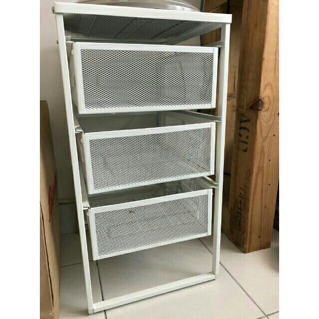 IKEA LENNART Drawer unit, white Rak Laci Besi | Shopee Malaysia