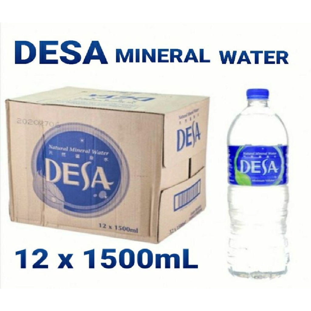 DESA Mineral Water (1.5 Litre x 12 Bottles x 1 Cartoon) | Shopee Malaysia