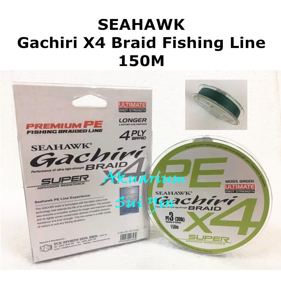 SEAHAWK Gachiri Braid Fishing Line X4 (150M) | Shopee Malaysia