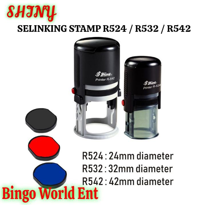 SHINY R524/R532/R542 SELF-INKING ROUND RUBBER STAMP(CASING ONLY) | Shopee Malaysia