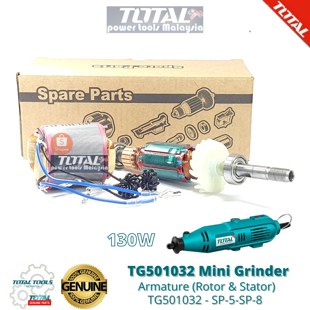 (100% ORIGINAL)TOTAL Tools 交流电机马达 AC MOTOR Armature FOR - TG501032 Mini ...