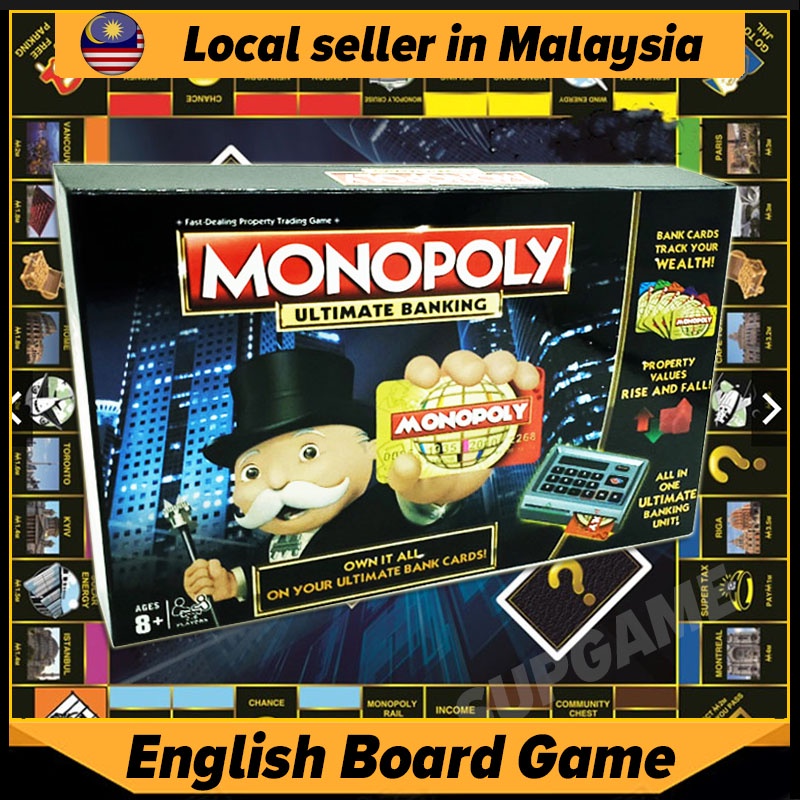 Board Game Monopoly Ultimate Banking English Edition | Shopee Malaysia