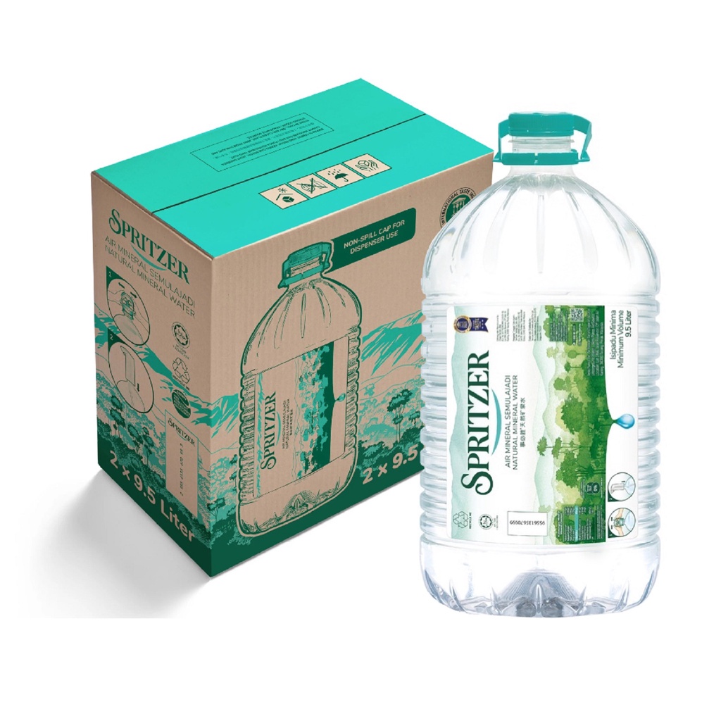 Spritzer Natural Mineral Water (2 x 9.5 L) | Shopee Malaysia