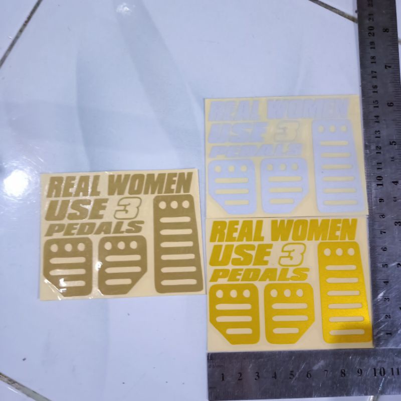 Real Women Use 3 Pedals Cutting Sticker | Shopee Malaysia