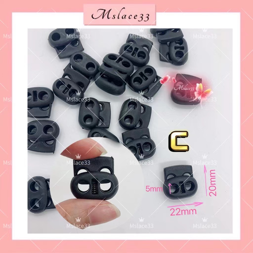 Drawstring Stopper Plastic Cord Lock Toggle Clips Barrel Stopper Rope ...