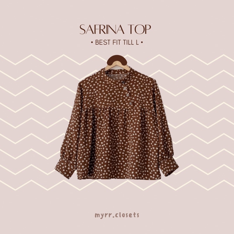 [Ready Stock] Safrina Top Floral Design | Shopee Malaysia