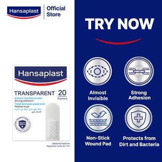 Hansaplast Transparent Wound Plasters Almost Invisible/Dirt & Bacteria ...