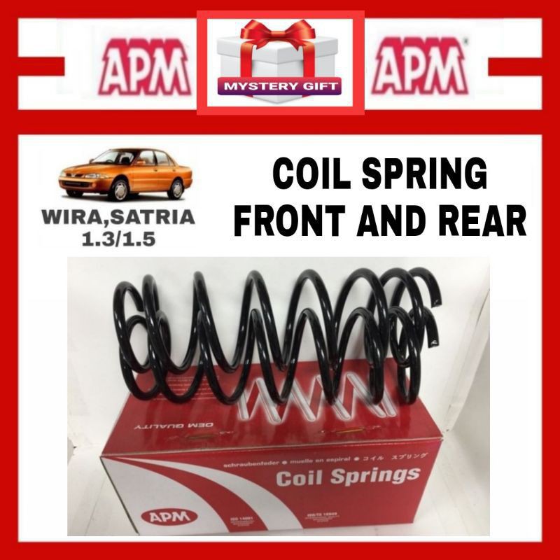 EL APM PROTON SATRIA WIRA 1.3 / 1.5 STANDARD COIL SPRING FRONT AND REAR ...