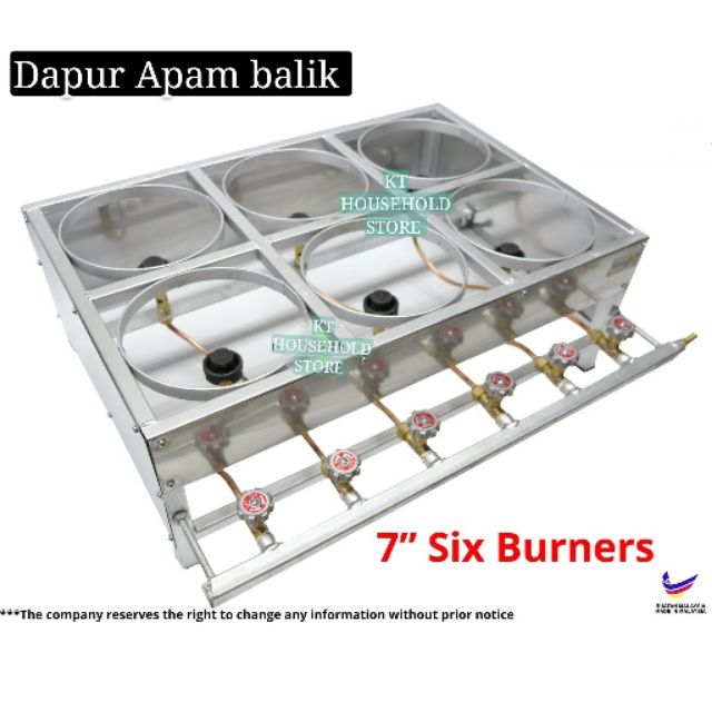 KT WARE 6 & 8 Burner Pancake Gas Stove / Dapur Gas Apam Balik 6 & 8 ...