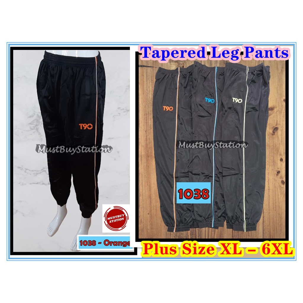 MBS Plus Size XL- 6XL T90 Big Size Stripes Track Suit Tapered Leg Pants ...
