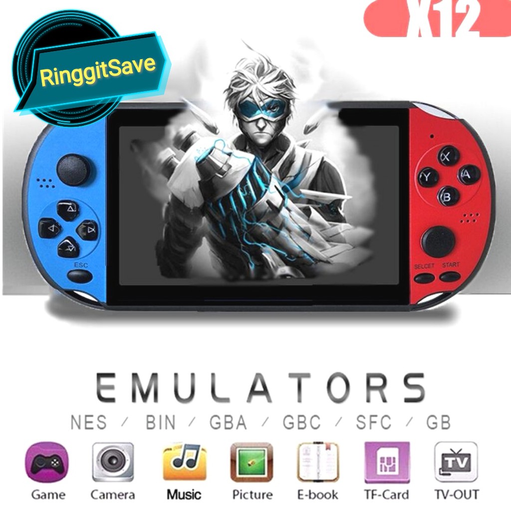 (Malaysia Seller) X12 7.1 Inch Double Rocker Handheld Game Console ...