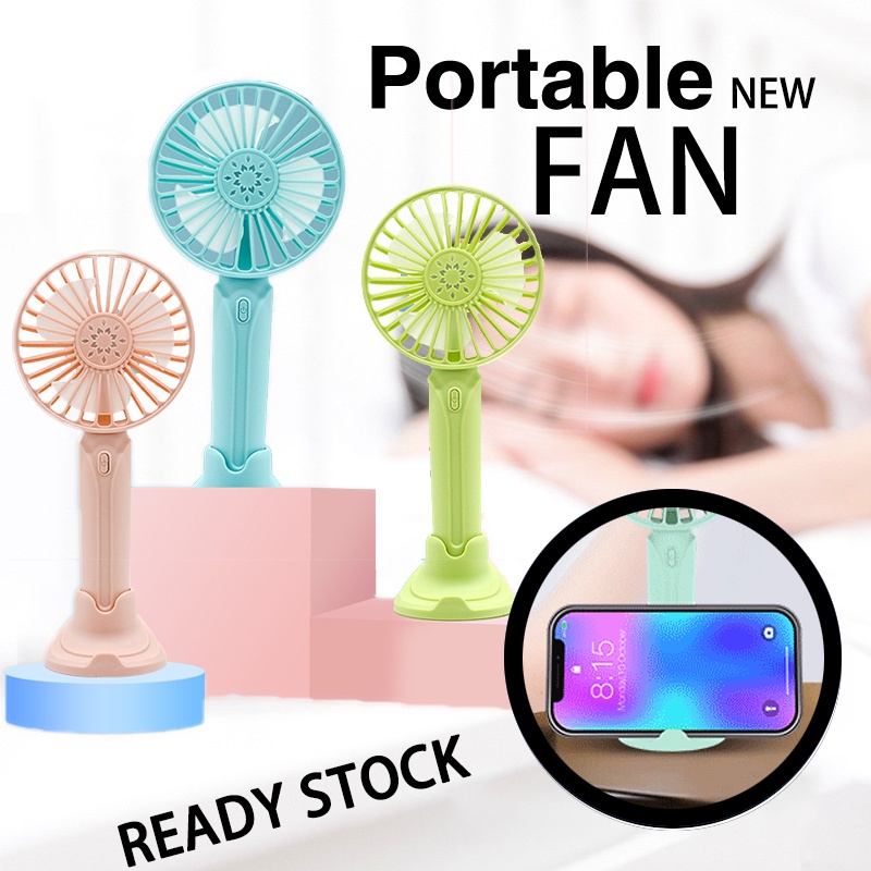 Portable Handheld Fan USB Cable Rechargeable Free Battery Portable Mini ...