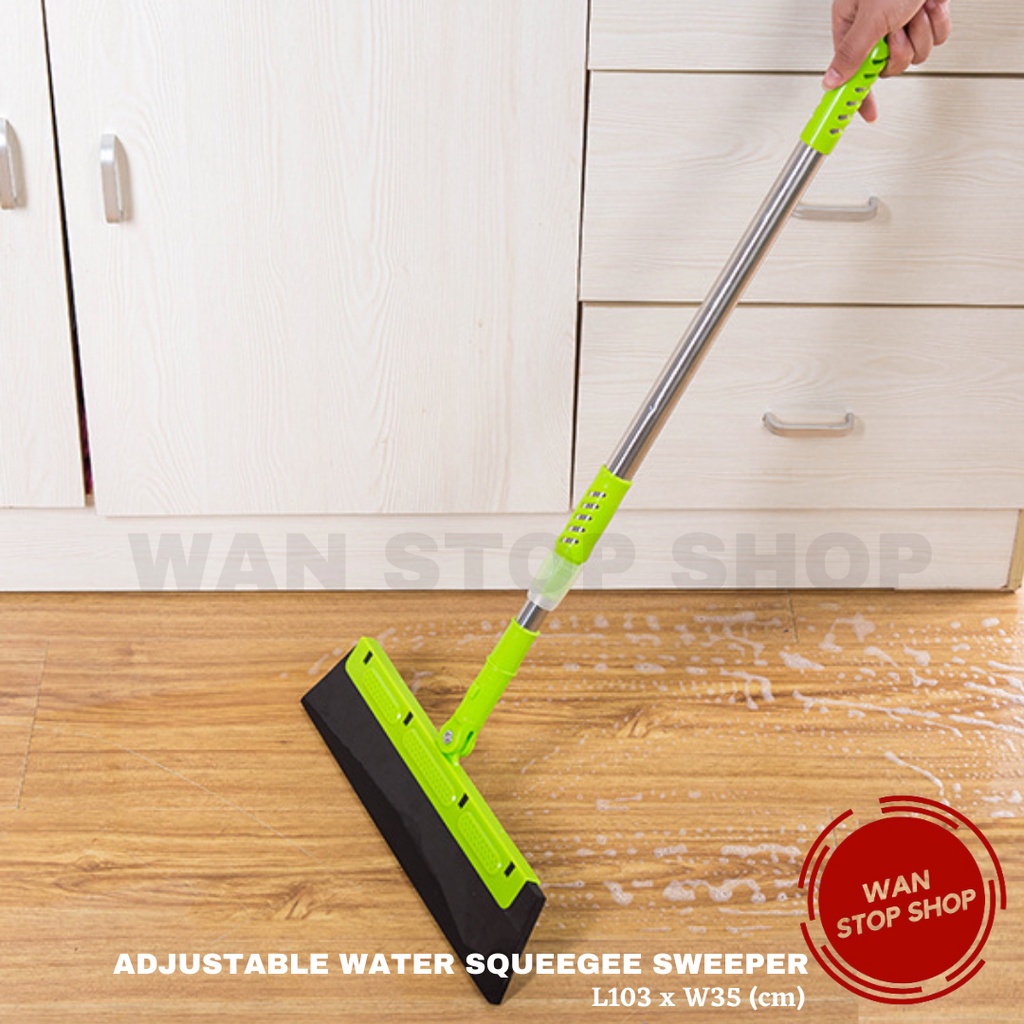 Floor Squeegee Mop Wet Floor Wiper Telescopic Water Squeegees Broom 180 ...