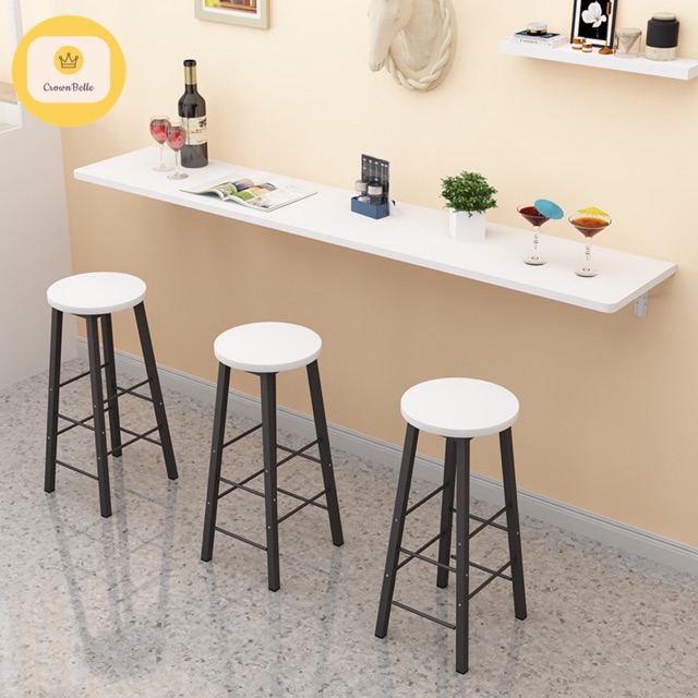 PRE ORDER Simple Bar Table High Table With Bar Chair Stools Meja Tinggi ...