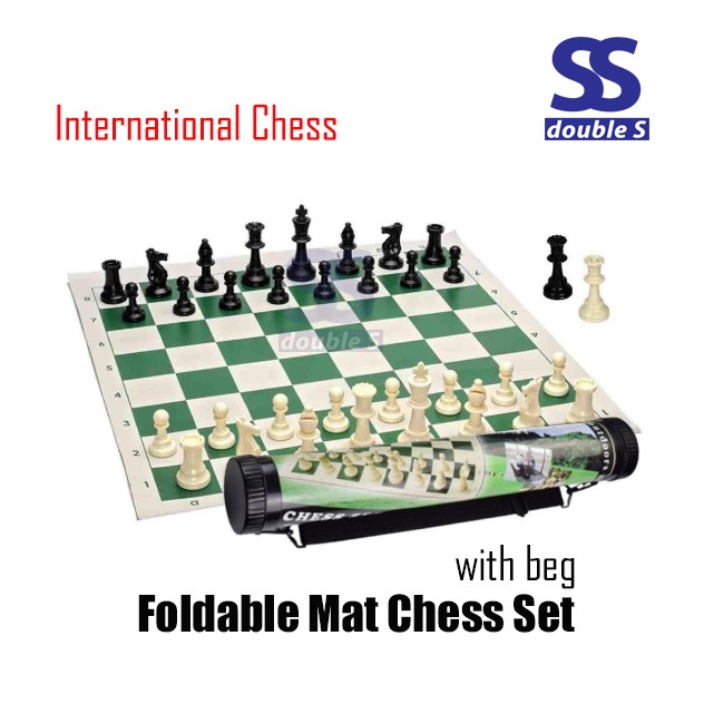 Foldable Mat Chess Set / Tournament Chess Set (With Beg) | Shopee Malaysia