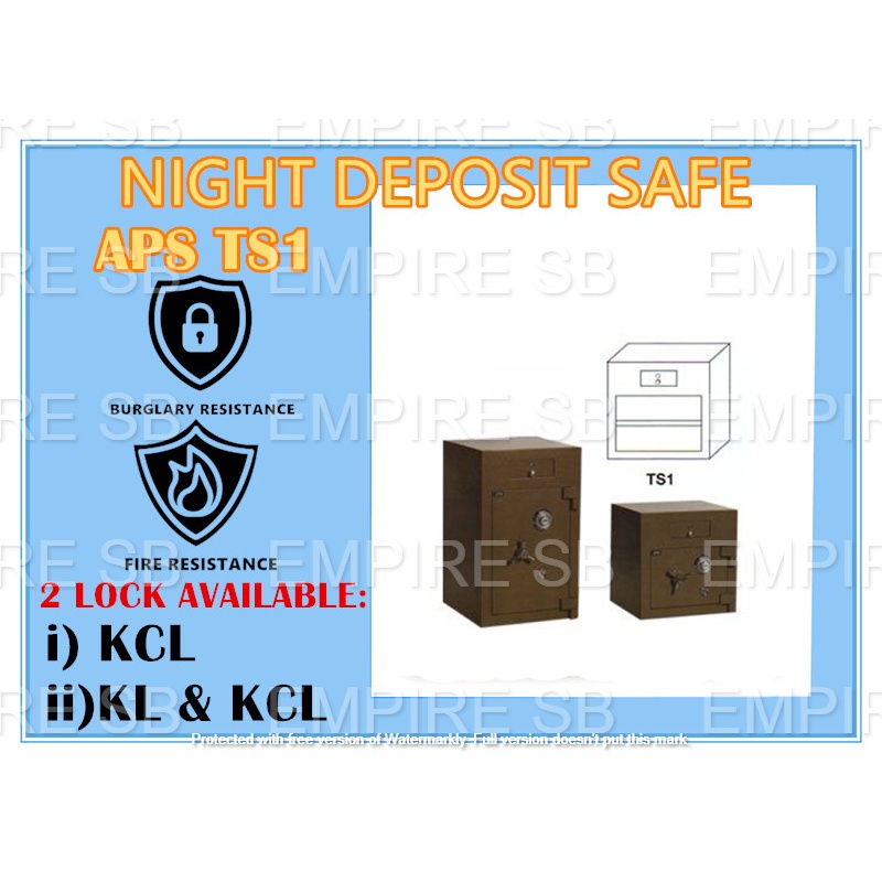 APS TS1 180KG NIGHT DEPOSIT SAFE FIRE RESISTANT BURGLARY SAFE BOX ...